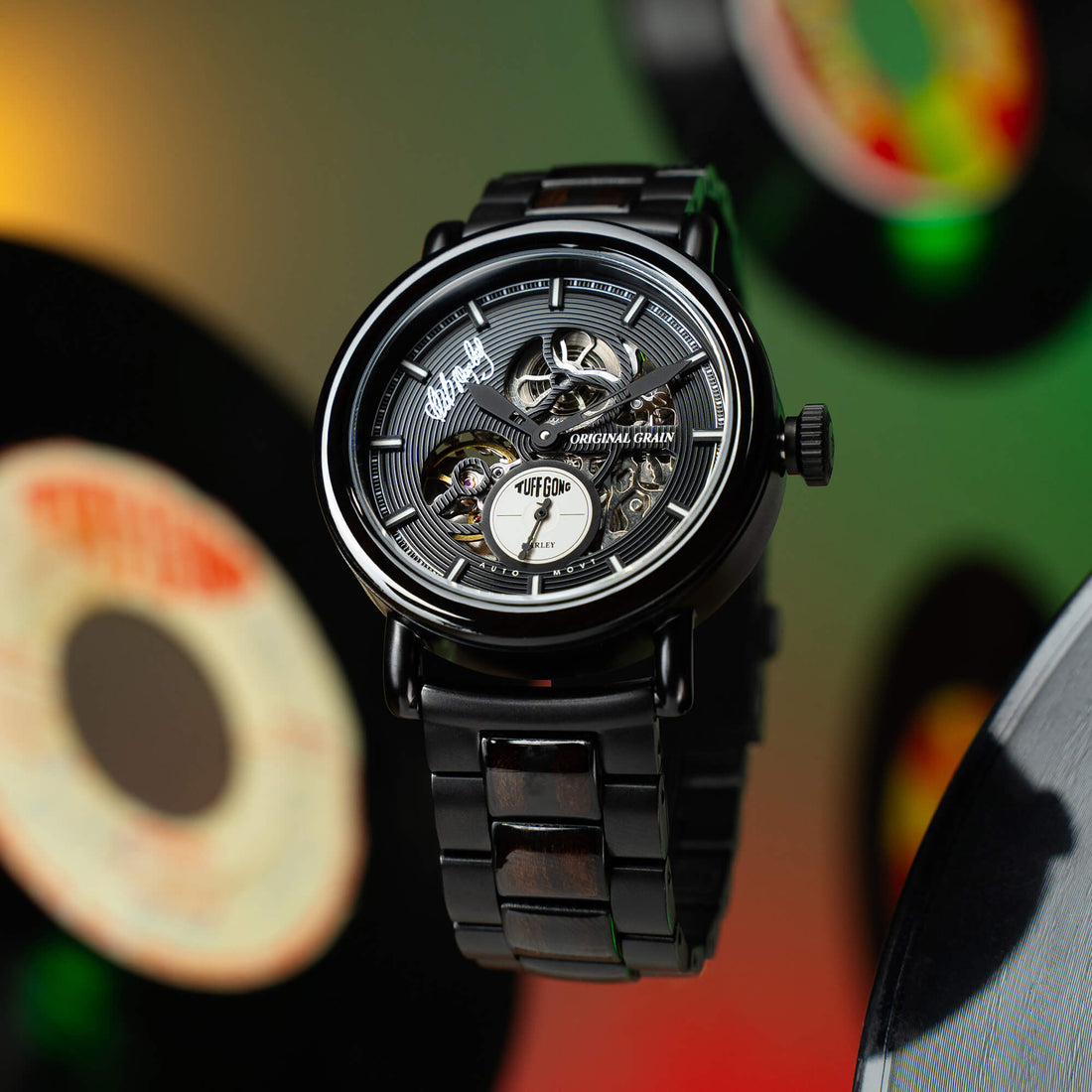 Ebony Tuff Gong Skeleton 40mm – Original Grain