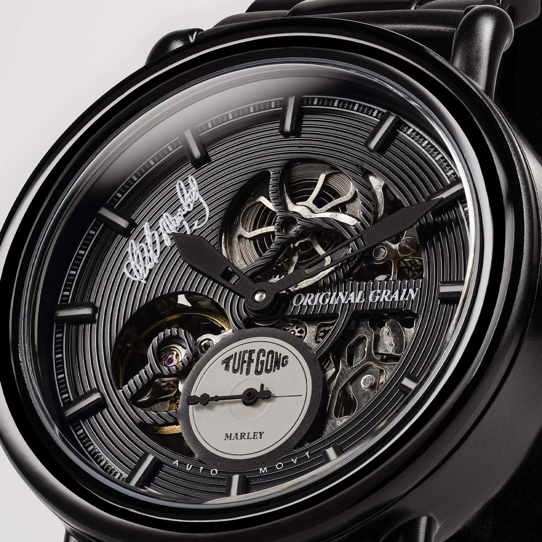 Ebony Tuff Gong Skeleton 40mm – Original Grain