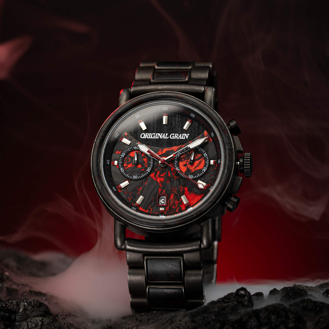Forest Fire Red Chrono 44mm – Original Grain