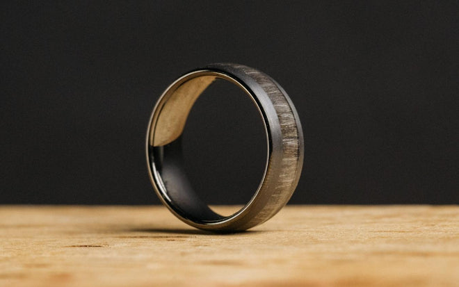 Military Gunmetal Single Barrel Ring – Original Grain